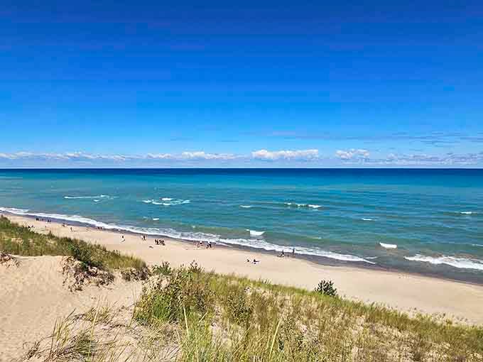 That turquoise water stretching to the horizon proves Indiana's got serious beach credentials worth bragging about at dinner parties.