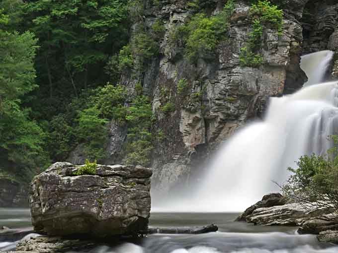 When waterfalls put on a show, this dramatic plunge steals the spotlight with thunderous applause.
