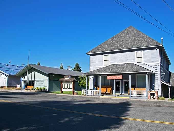 Historic buildings line these quiet streets where everyone still waves hello and means it.