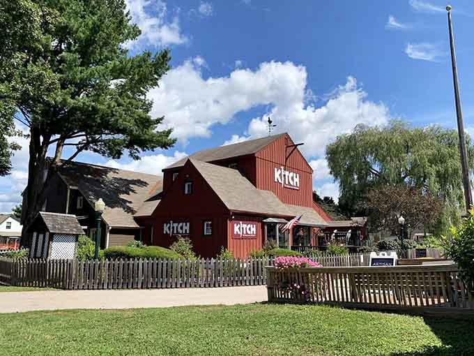 That red barn isn't just for show&mdash;it's the heart of a shopping village where nostalgia meets modern charm.
