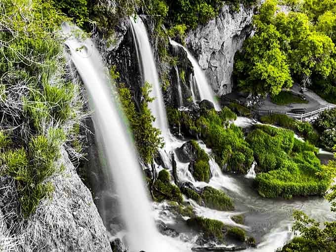 When water can't decide which way to fall, it creates this stunning triple-threat performance worth every step.