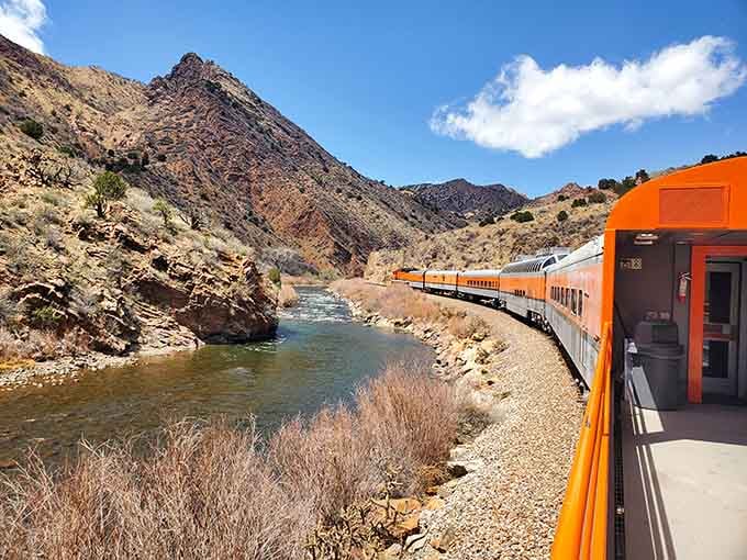When the train curves along the water, you realize this is what postcards dream about becoming when they grow up.