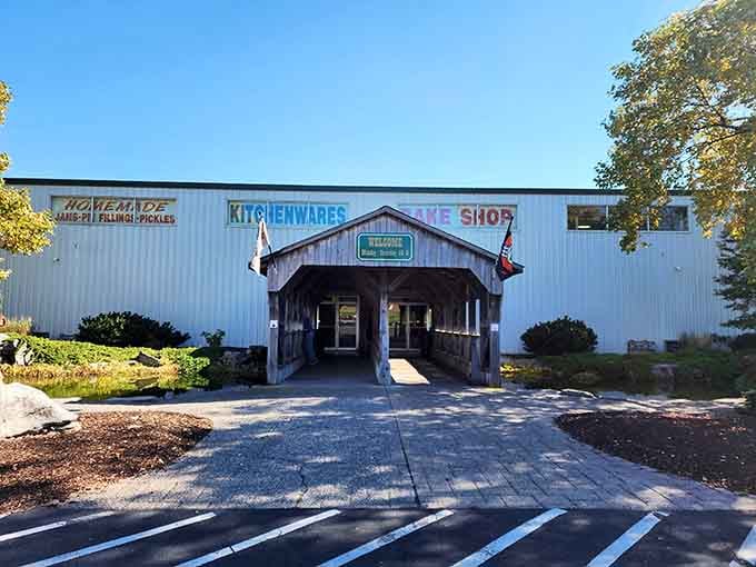 The rustic exterior with its inviting entrance promises hours of browsing through carefully curated vintage finds inside.