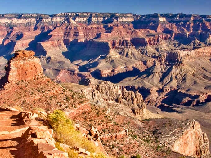 This canyon vista stretches endlessly, like nature's own IMAX theater with the best seats always available.