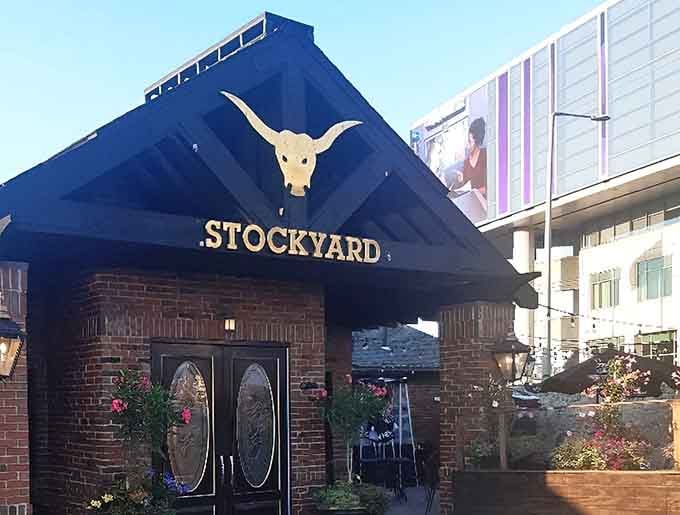 Sunlight catches the brick facade just right, while that iconic longhorn stands guard over Brighton's best-kept secret.