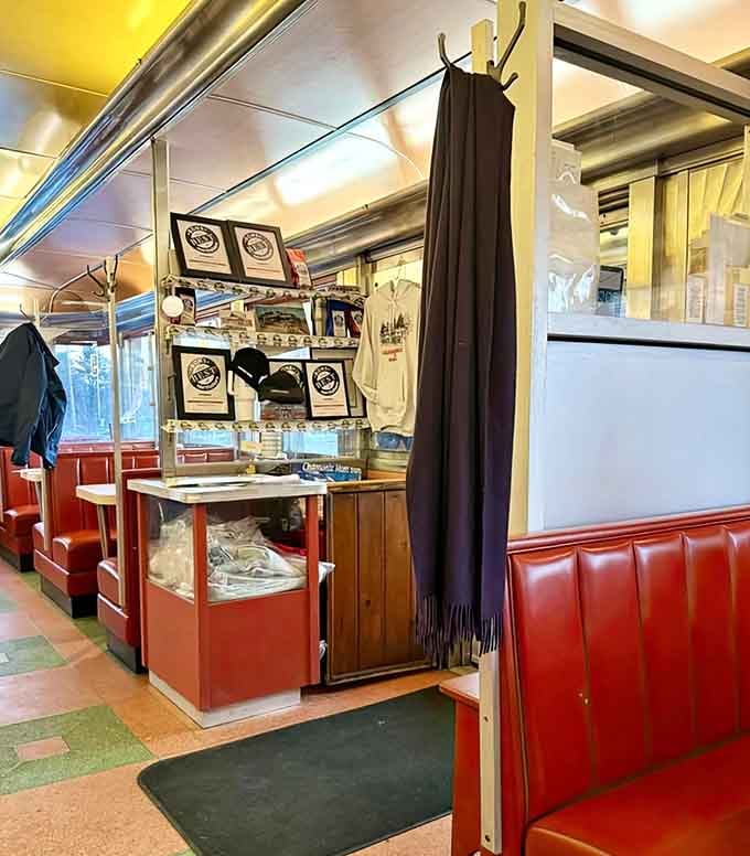 Step inside and the red vinyl booths practically whisper "sit down, stay awhile, have another cup of coffee."