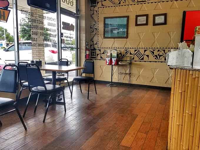 Step inside and the island vibe wraps around you like a warm breeze, complete with traditional patterns and bamboo touches.