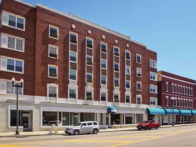 Classic storefronts and wide streets prove small-town charm doesn't require a Hollywood set designer's touch.
