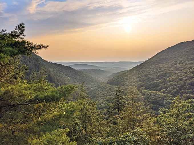 Those layered mountain ridges stretch toward infinity, proving the Berkshires have serious dramatic range.