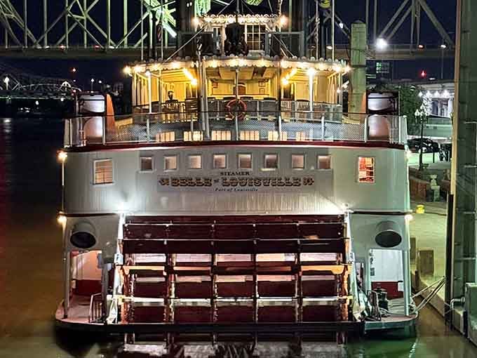 That paddlewheel isn't just for show; it's the real deal, churning water like your grandma's butter churn, only bigger.