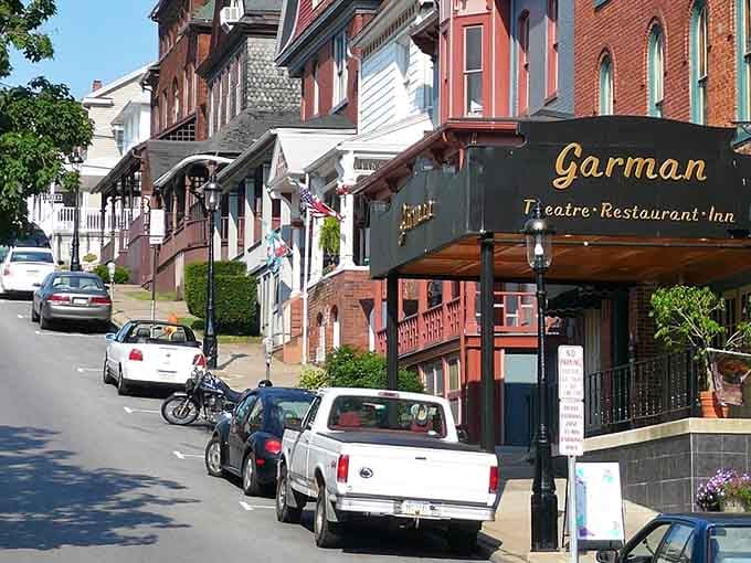The Garman Opera House anchors downtown, its vintage marquee promising entertainment like they used to make it.