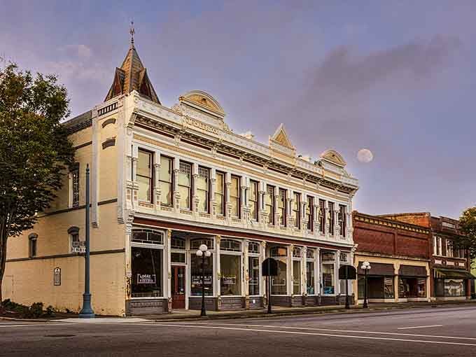 That storefront with the ornate tower isn't trying too hard, it just knows it's gorgeous.