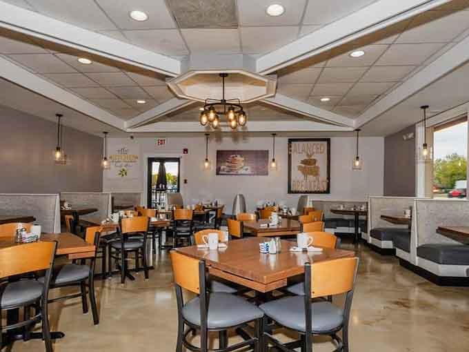 Modern comfort meets classic diner charm in a space where pendant lights and polished floors welcome hungry souls.