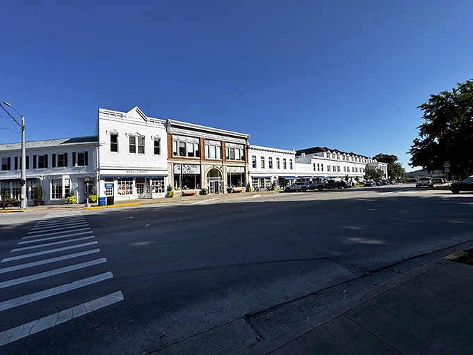 Old Town Berea's historic storefronts look like someone actually cared when they built them, imagine that.