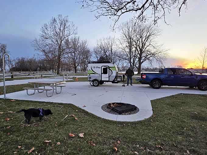 Sunset camping at Big Lake proves that the best entertainment doesn't require a screen or subscription service.