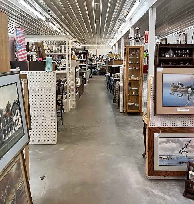 Long aisles of organized chaos stretch before you, each turn promising something you didn't know you needed.