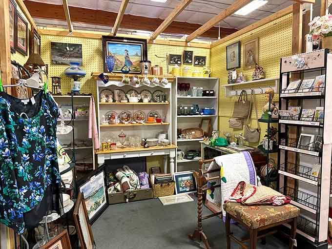 Every booth tells a different story, like flipping through someone's fascinating life one shelf at a time.