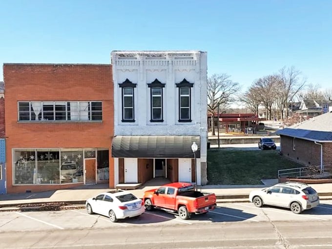 Downtown buildings showcase that classic brick architecture money can't buy anymore, just afford to live near.