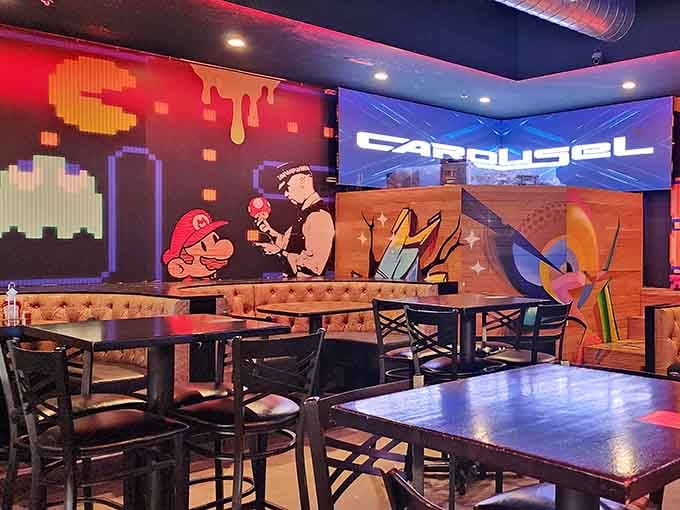 Step inside where Pac-Man meets happy hour, and suddenly being a grown-up doesn't seem so bad.