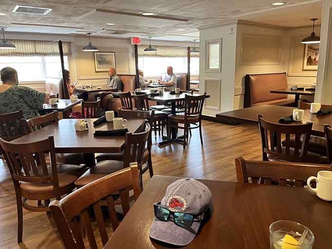 Clean, comfortable, and unpretentious&mdash;this dining room understands that good food doesn't need fancy surroundings to shine.