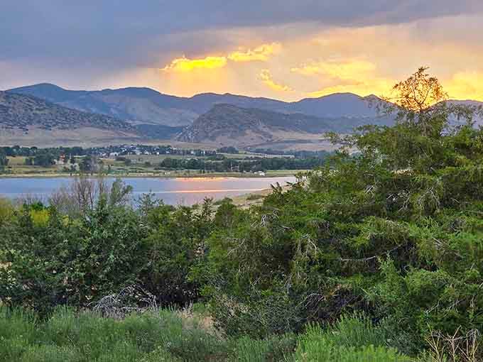 Golden hour at Chatfield turns ordinary reservoir views into the kind of scenery that makes postcards jealous.