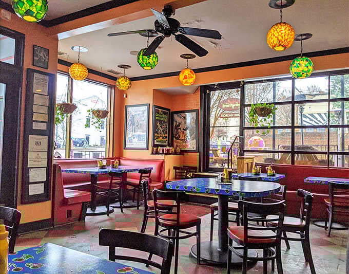 Step inside where retro meets modern art, and suddenly your dining room at home feels embarrassingly beige.