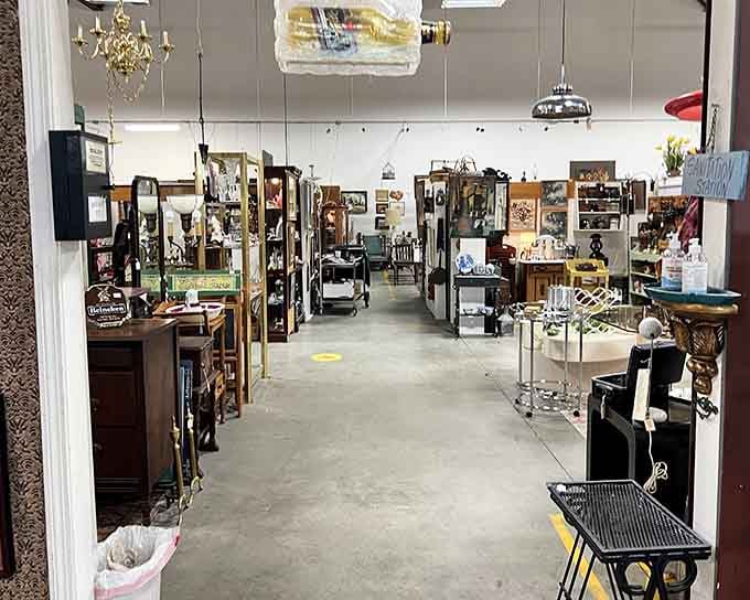 Wide aisles and endless possibilities stretch before you like an antique lover's version of paradise.