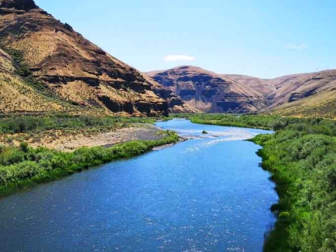 The John Day River winds through this desert paradise like nature's own highway to tranquility.