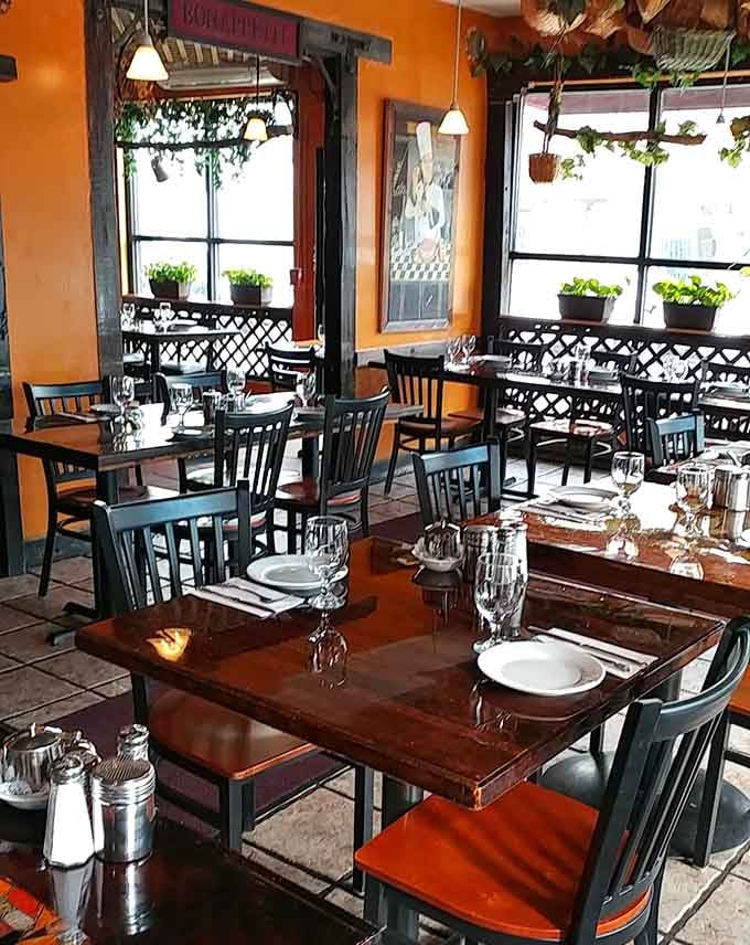 Warm lighting and thoughtful greenery create an atmosphere that makes you want to settle in for hours.