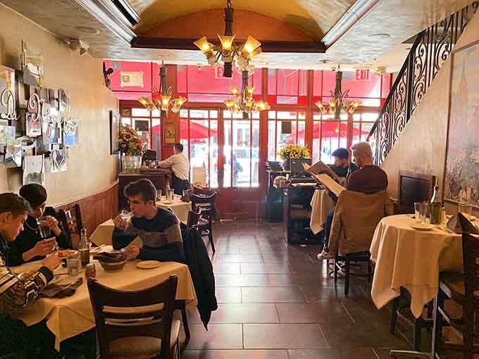 Arched ceilings and warm lighting create the perfect setting where calories don't count and second helpings are mandatory.