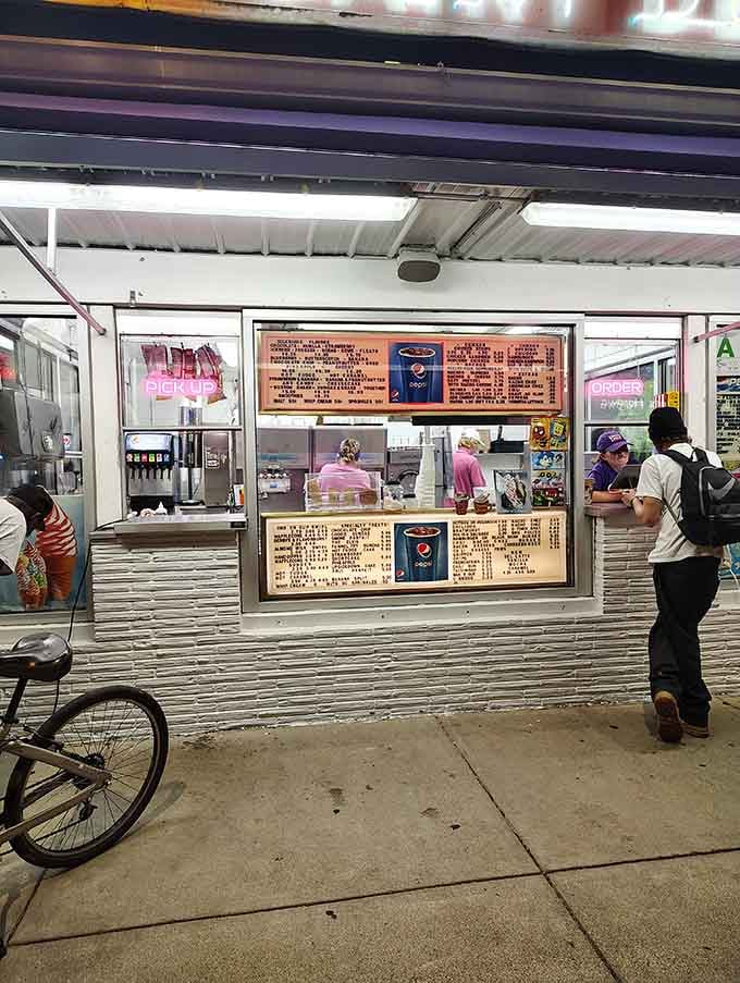 The order window where dreams come true, one perfectly swirled cone at a time, no reservations required.