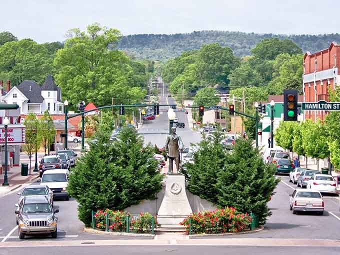 Downtown Dalton stretches out with tree-lined streets and mountain views that won't cost you a fortune to enjoy daily.