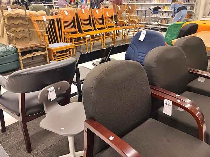 From sleek modern seating to vintage wooden chairs, the furniture section is like speed-dating for home decor.