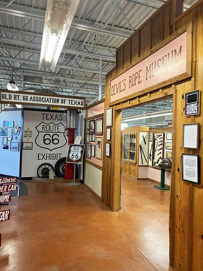 Step inside where Route 66 nostalgia meets barbed wire history in the most unexpectedly charming museum you'll ever visit.