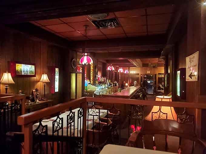 Step inside and let the warm glow transport you to a time when dining out meant something special.