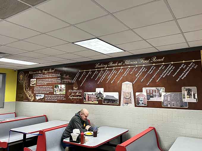Classic diner booths where the only thing better than the food is the unhurried conversation.