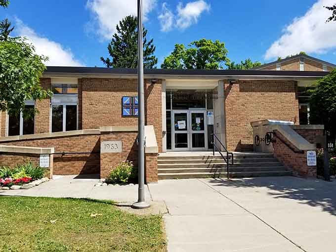 The 1933 library building proves that public spaces used to be designed with actual character and pride.