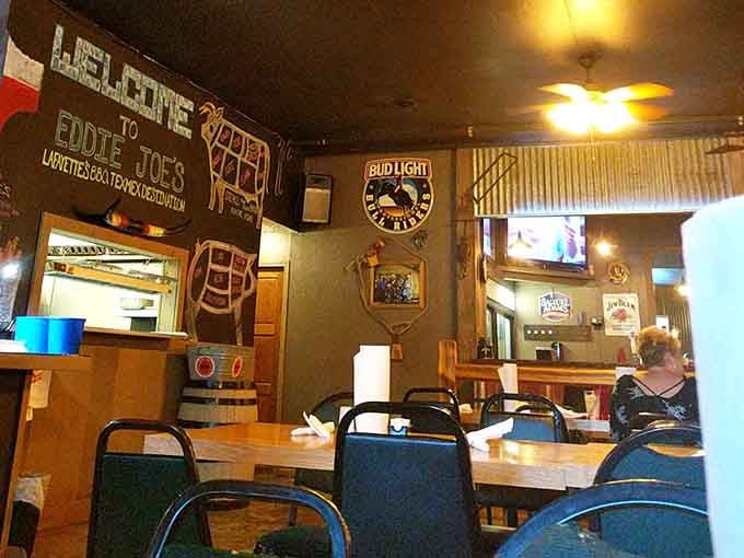 Vintage signs and Lone Star pride create an atmosphere you can't fake, only earn through authenticity.