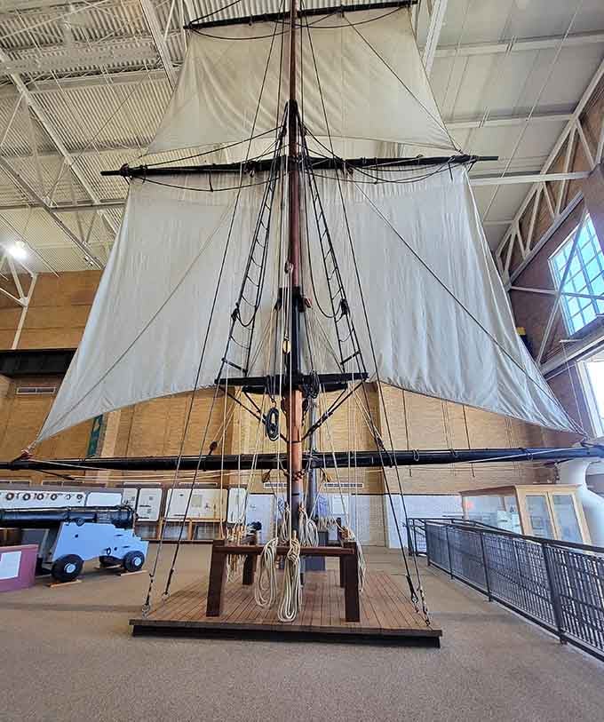 Those towering masts and intricate rigging inside the museum showcase the engineering marvels that once ruled the Great Lakes.