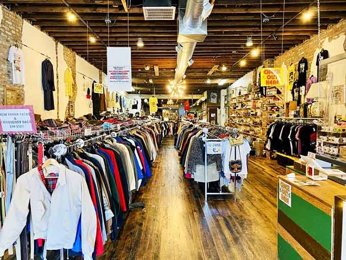 Exposed brick, soaring ceilings, and endless racks of treasures make this feel like shopping in the world's coolest warehouse.