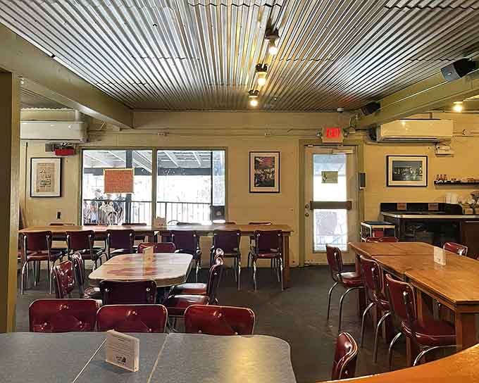 Simple tables, corrugated ceiling, and the promise of transcendent meat, this is Texas barbecue at its finest.