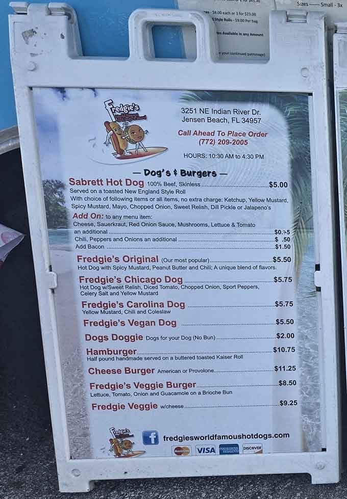 When a menu board looks this well-loved and weathered, you know it's been feeding happy customers for a very long time.