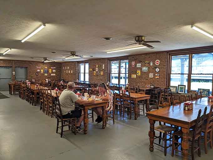 Simple wooden tables and exposed brick tell you everything: this place prioritizes what's on your plate.