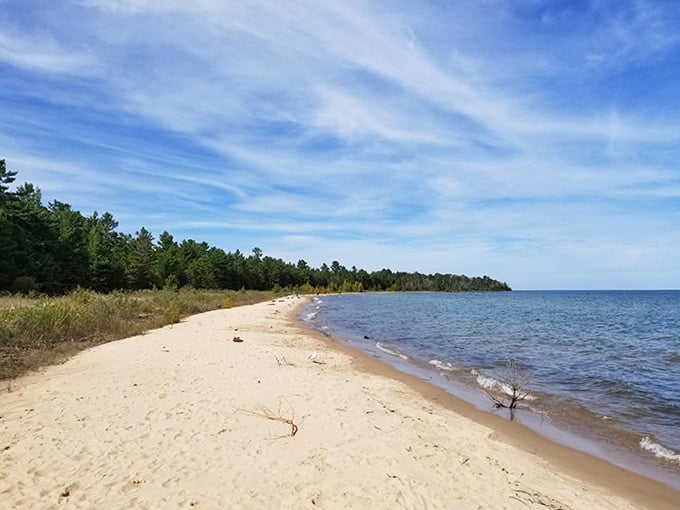 Miles of pristine shoreline stretch before you like Michigan's own private Mediterranean, minus the overpriced resort fees.
