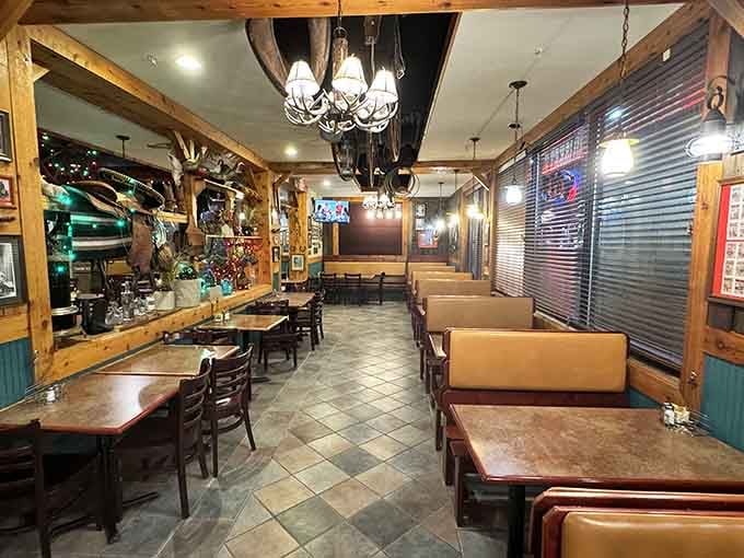 Step inside where Western charm meets serious eating, complete with chandeliers that say "howdy" in the classiest way possible.