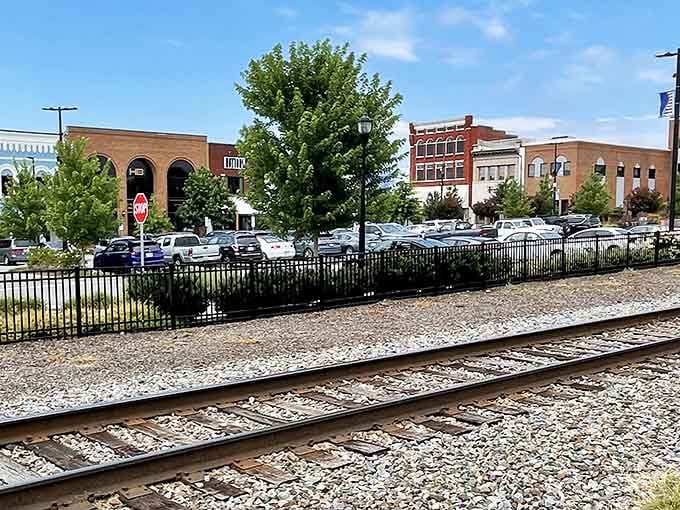 These railroad tracks have seen Hickory's transformation from industrial powerhouse to retirement paradise without losing its authentic soul.