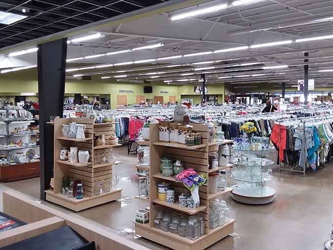 Rows upon rows of possibilities stretch before you like the world's most affordable department store dream.