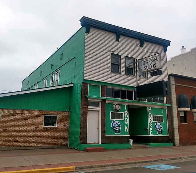 The Iron Horse Inn keeps watch over downtown, a testament to Hurley's enduring hospitality tradition.