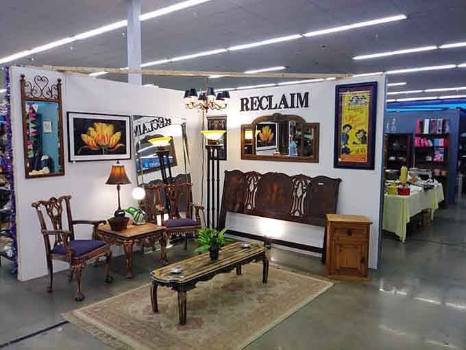 This "Reclaim" booth proves one person's castoff furniture can become your living room's conversation starter extraordinaire.