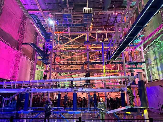 Welcome to what happens when someone asks, "How much neon can we fit in one building?" and the answer is gloriously "yes."